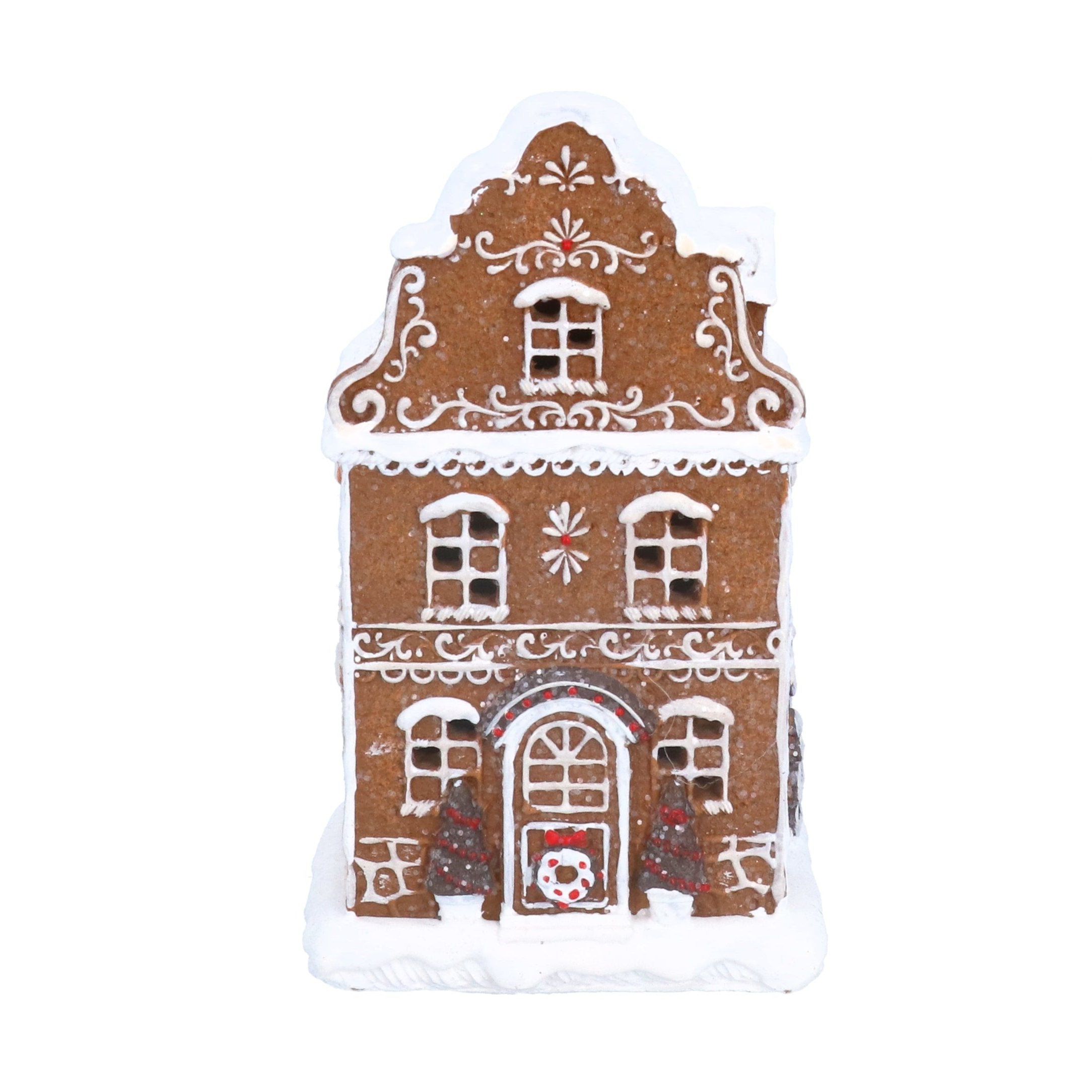 White Iced LED Gingerbread Townhouse – Cornucopia Home and Gift